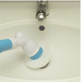 Elektrisk roterande badrumsborste - med 3 skurborstar